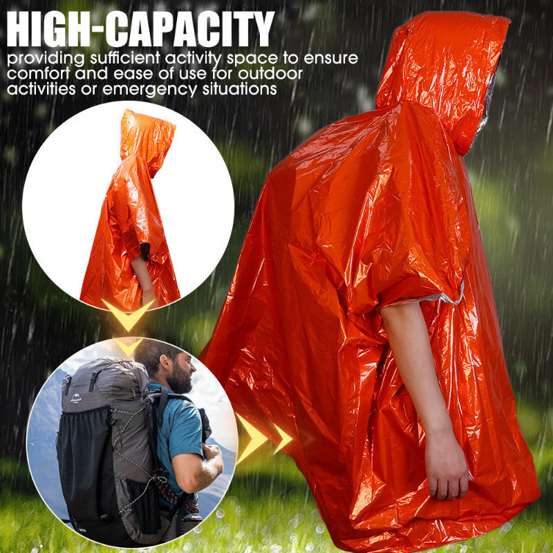 Outdoor Emergency Raincoat - Multi-Functional Military Raincoat - Two ...