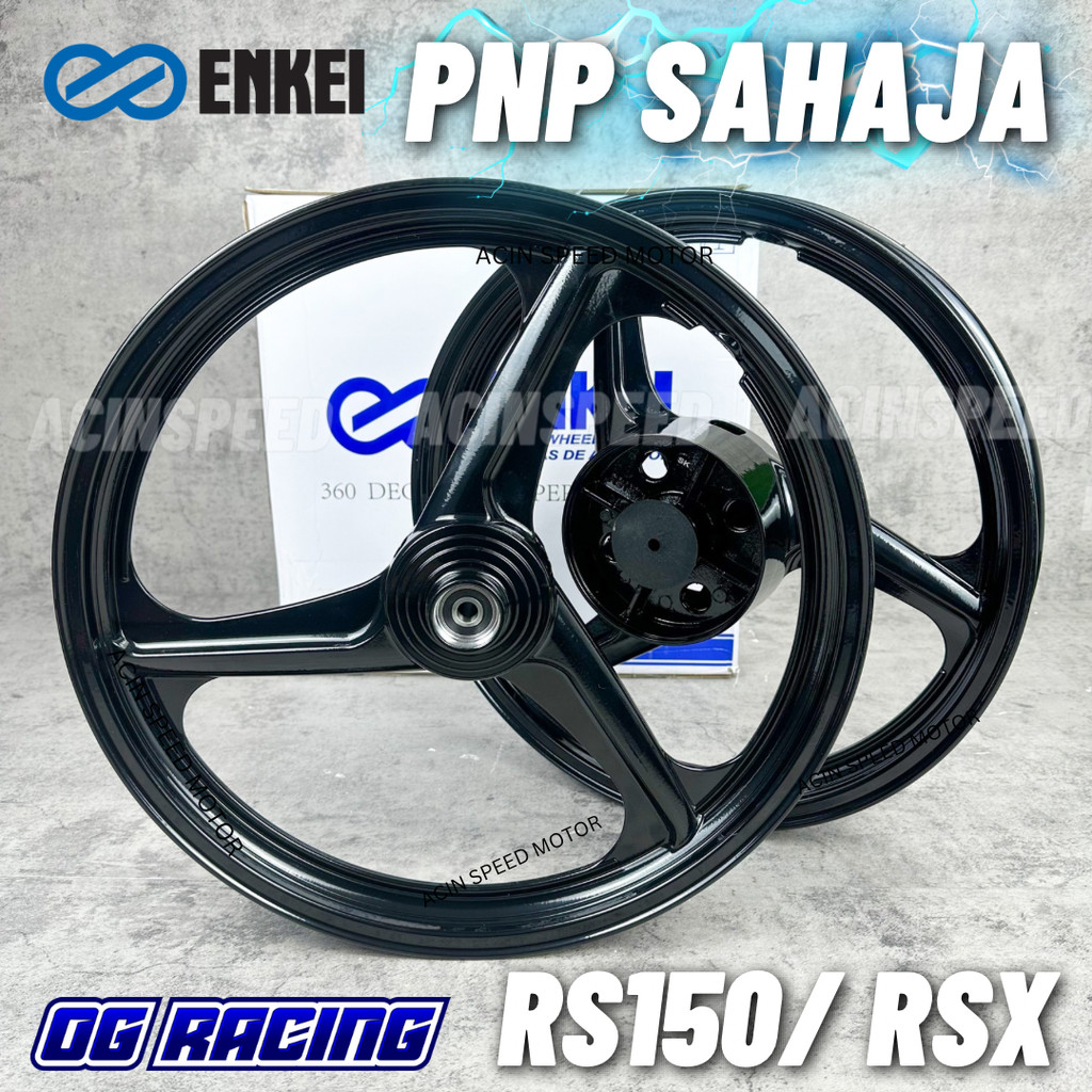 ENKEI RS150 RSX 3 Batang Sport Rim 1.6/1.85x17 Hitam Putih/ RSX 3 ...