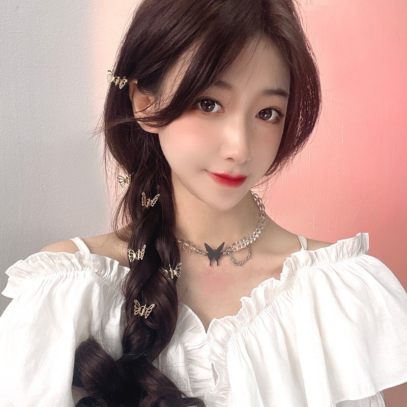 JOJO COCO 2.1cm Metal Butterfly Hair Clip Women's French Retro Small ...