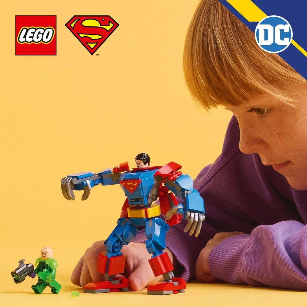 LEGO 76302 DC Super Heroes Superman Mech vs. Lex Luthor Building Toy ...