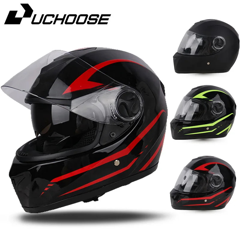 Uchoose DOT Certification Safety Motorcycle Helmet Full Face helmet For ...