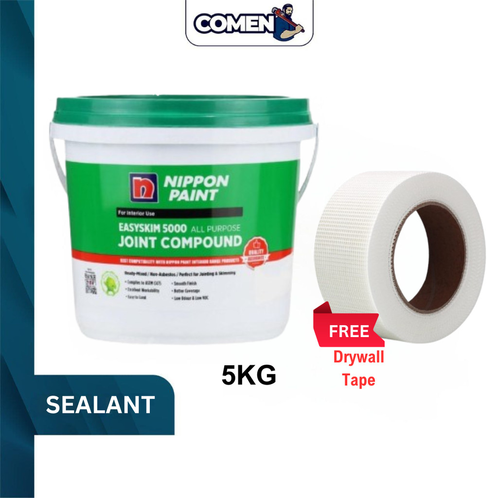 NIPPON PAINT Easyskim 5000 All Purpose Joint Compound 5KG Wall Crack ...