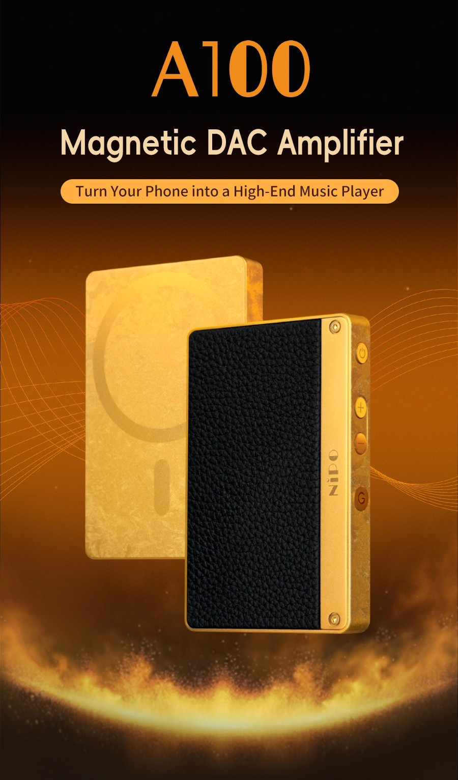NiPO A100, Portable DAC and Amplifier: Nano-etched aluminum chassis ...