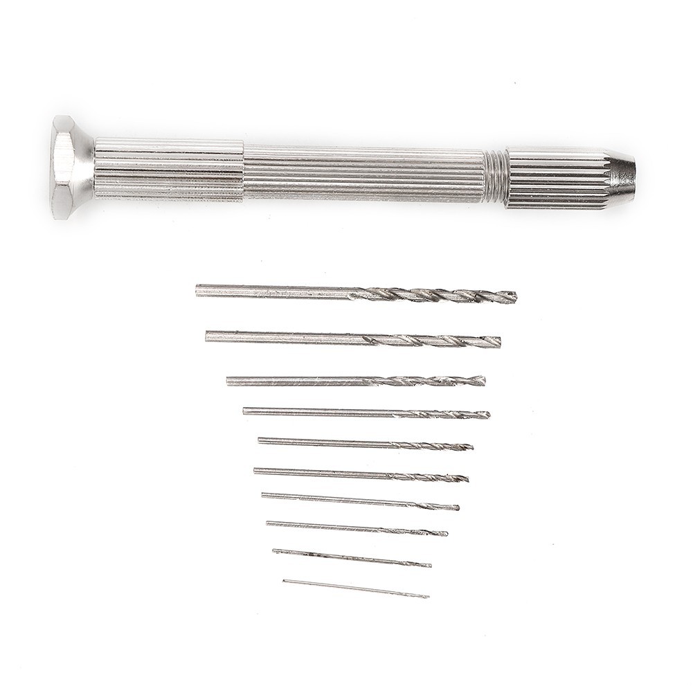 [Super] Mini Hand Drill With Keyless Chuck 10Pcs 0.8mm-3.0mm HSS Drill ...