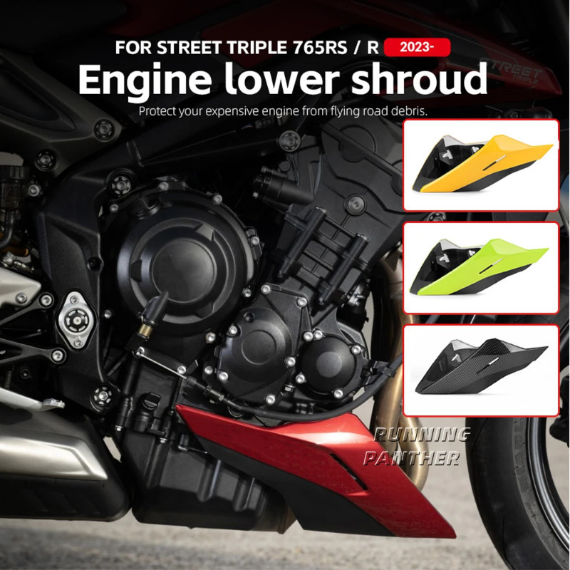 For Street Triple 765 RS 765R 2023 2024 Motorcycle Engine Lower Spoiler ...