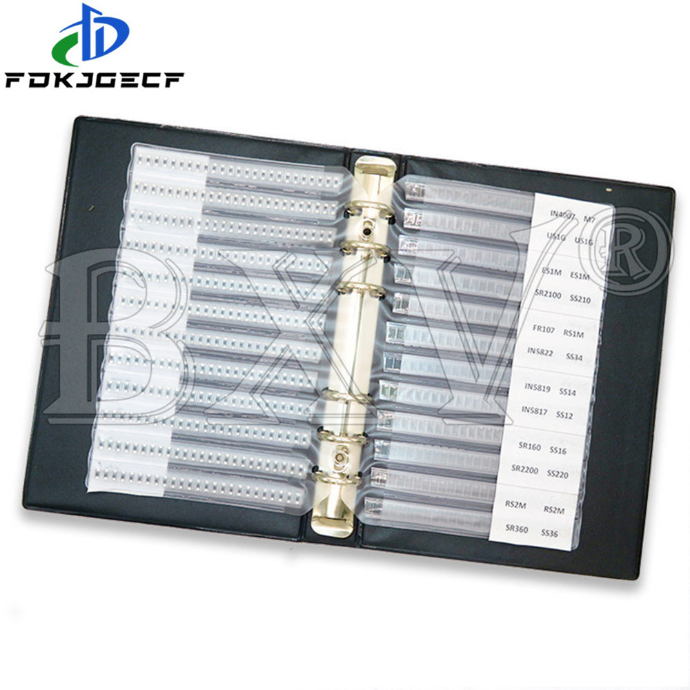 24 Values SMA Rectifier Diode Sample Book M1 M4 M7 SS12 SS14 SS16 SS24 ...