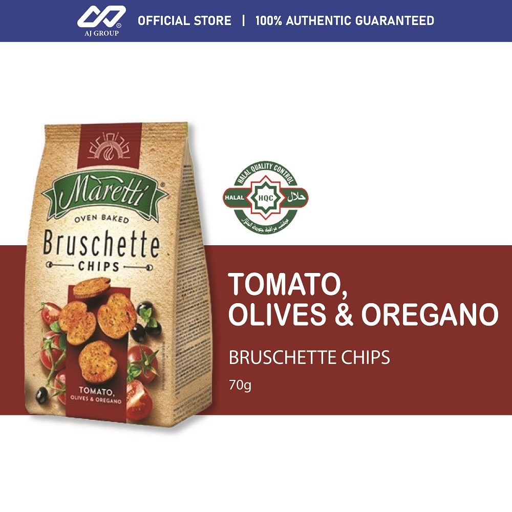 Maretti Tomato, Olives & Oregano Bruschette Chips (70g) | Shopee Malaysia