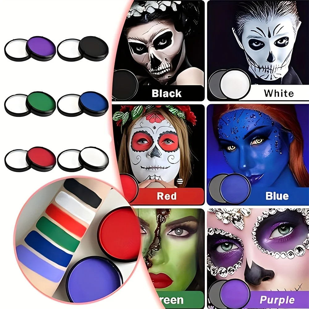 VERONNI 30G Water Solubility Monochromatic Body Paint Black And White ...