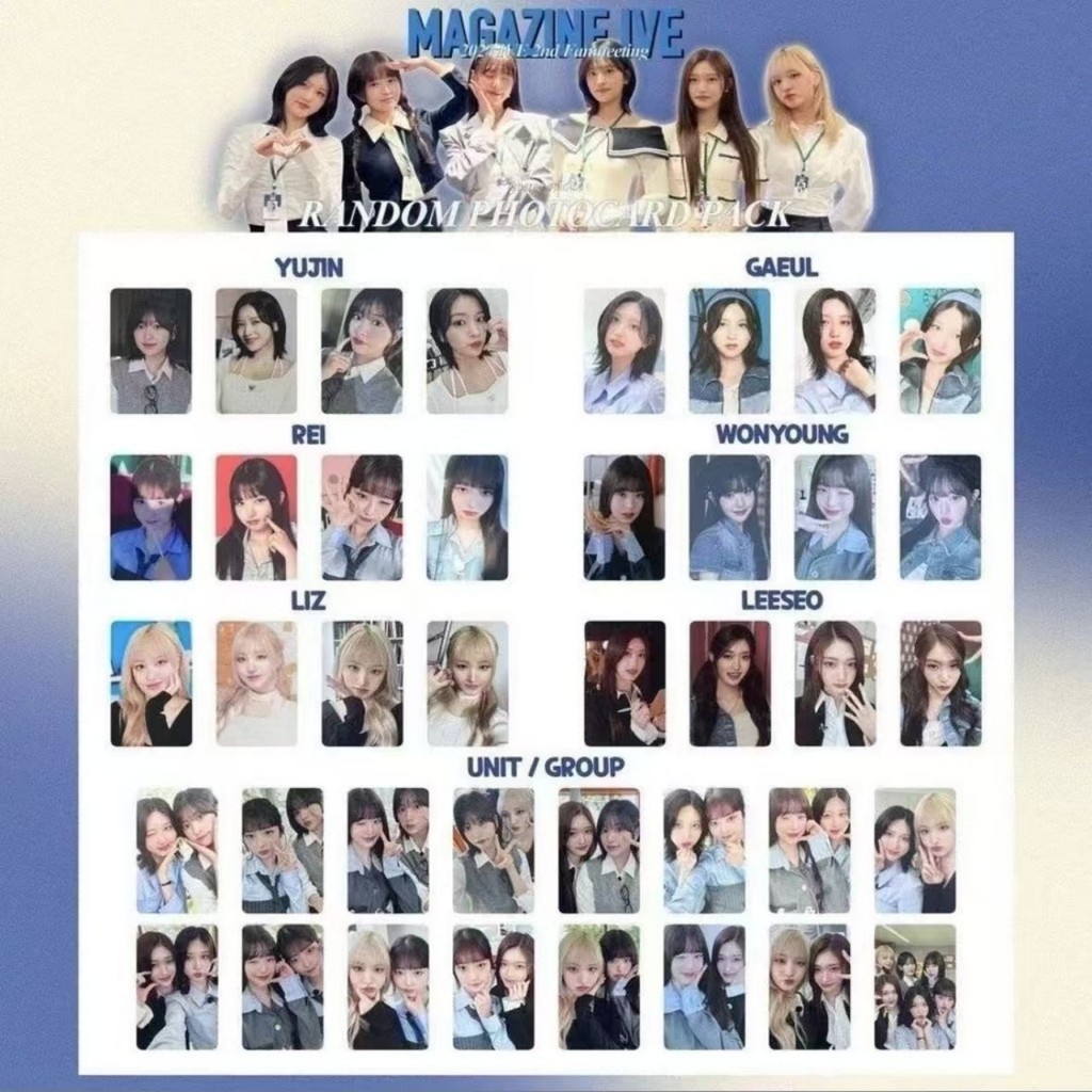 3pcs Kpop Idol IVE 2024 2nd Fanmeeting MAGAZINE Photocard Pack (random) | Shopee Malaysia