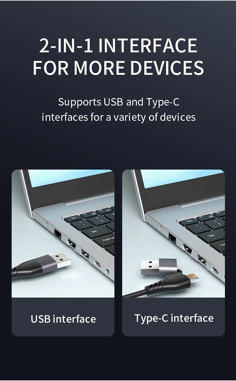 HD10 USB3.0 USB C to 2 HDMI-Compatible Female Adapter Dual 4K Display ...