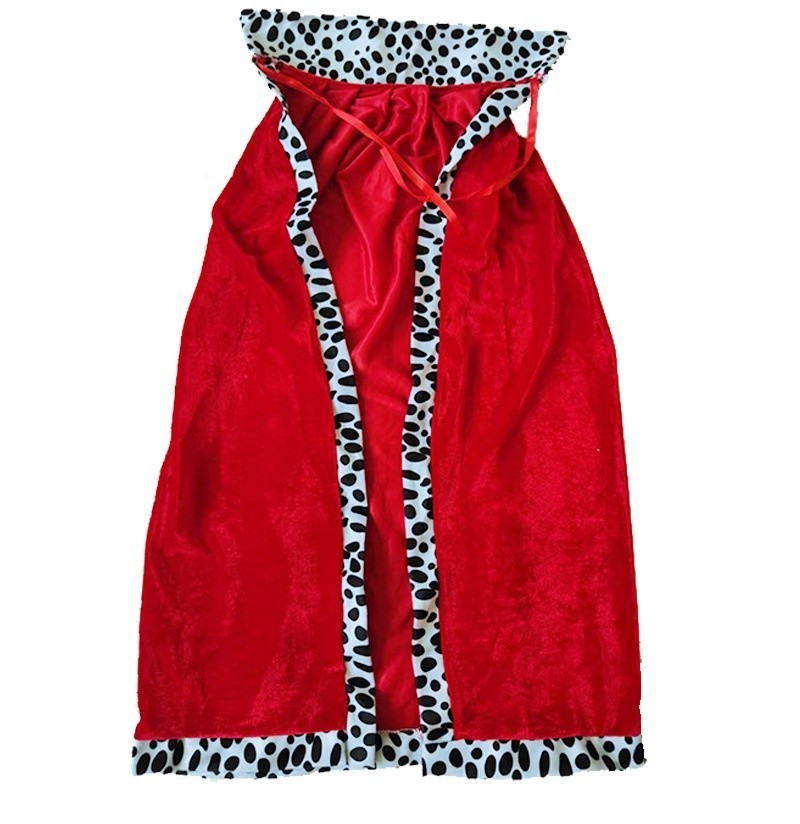 Halloween Adult King Red Cloak Costume Kids King Prince Robe Crown ...