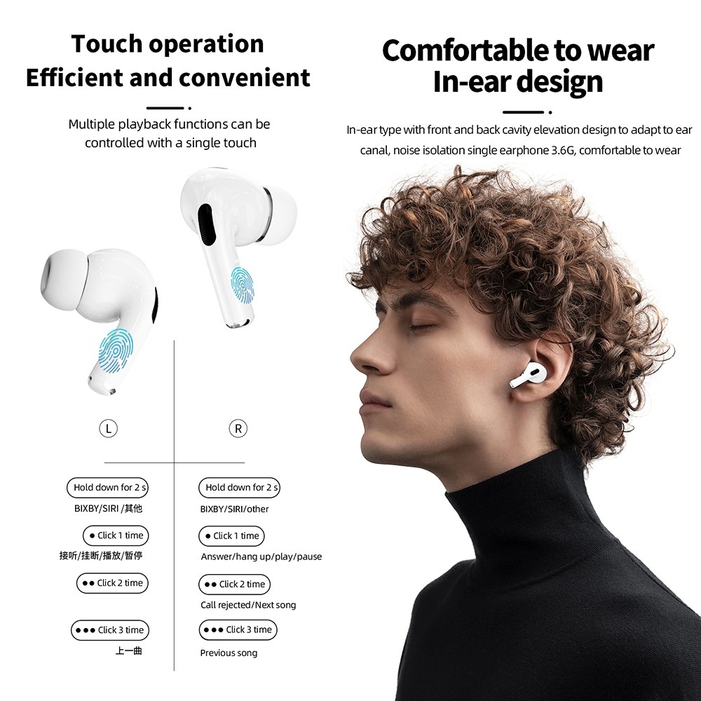 A9 Pro Earphone & Case Bluetooth Wireless Earbuds with Screen Headset ...