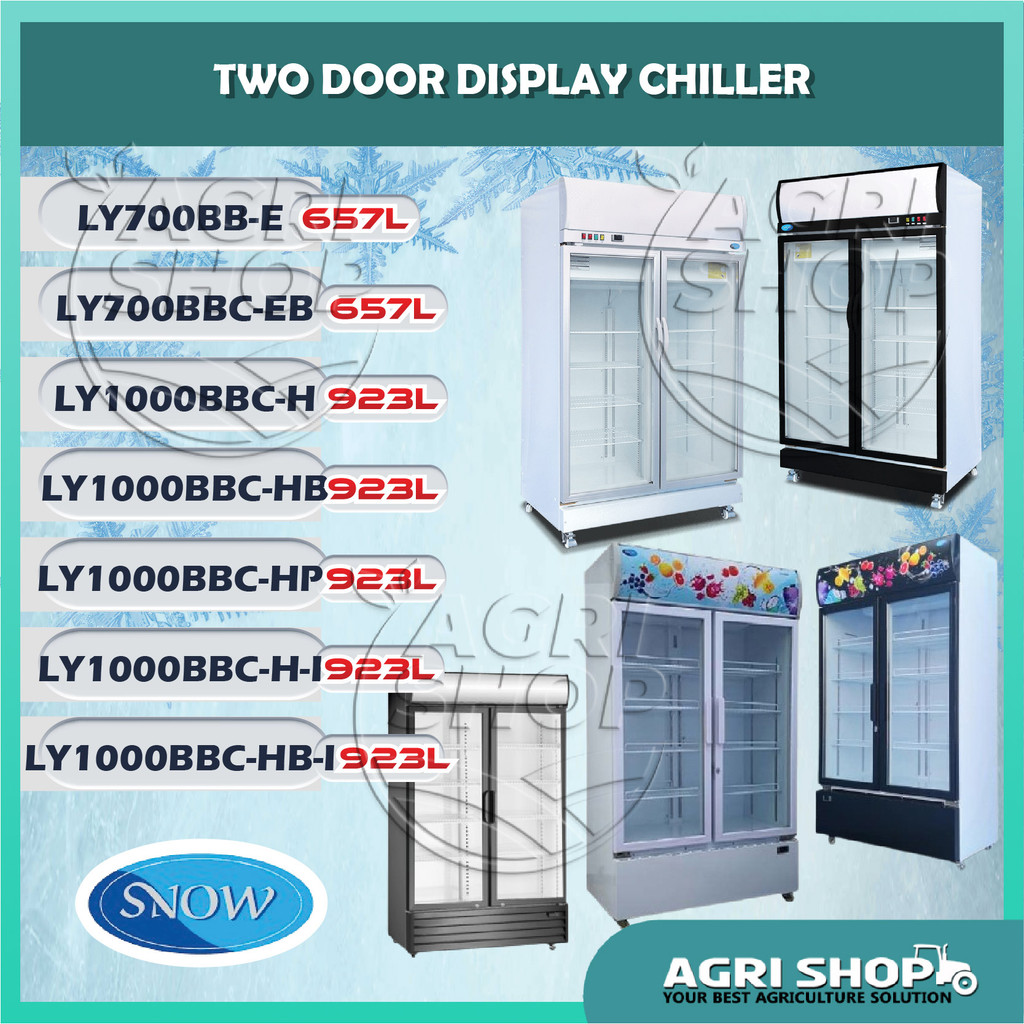 Agrishop SNOW Two Door Display Chiller with Adjustable Shelves and ...