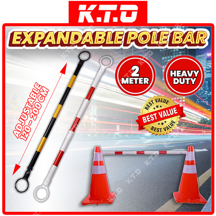 2 Meter Expandable Retractable Cone Bar Pole Extendable Traffic Safety ...