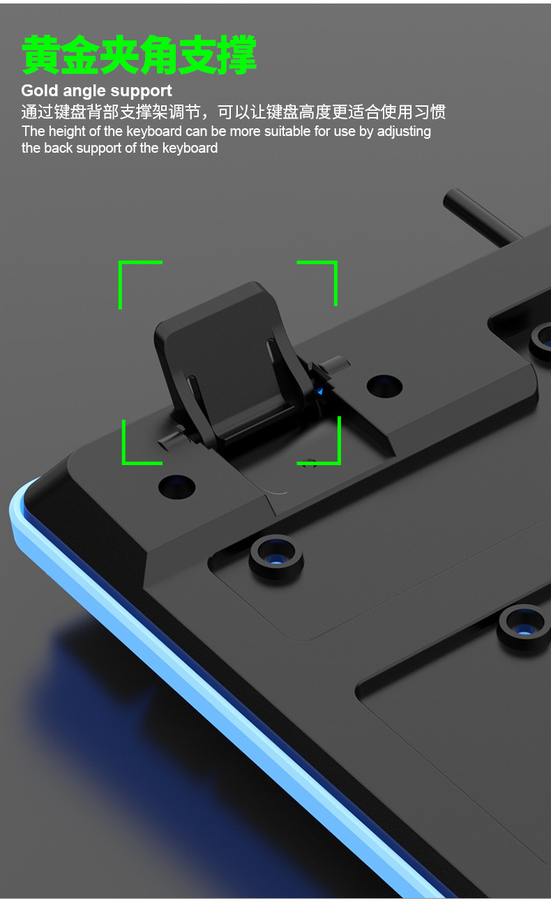 Limeide GTX350 LED Colorful Light Gaming Mechanical Feel Keyboard and ...