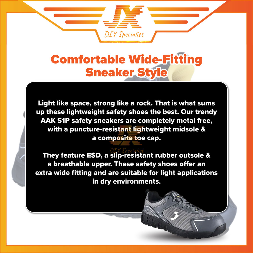 SAFETY JOGGER AAK S1P Low ESD Safety Shoes Composite Toecap Lightweight ...