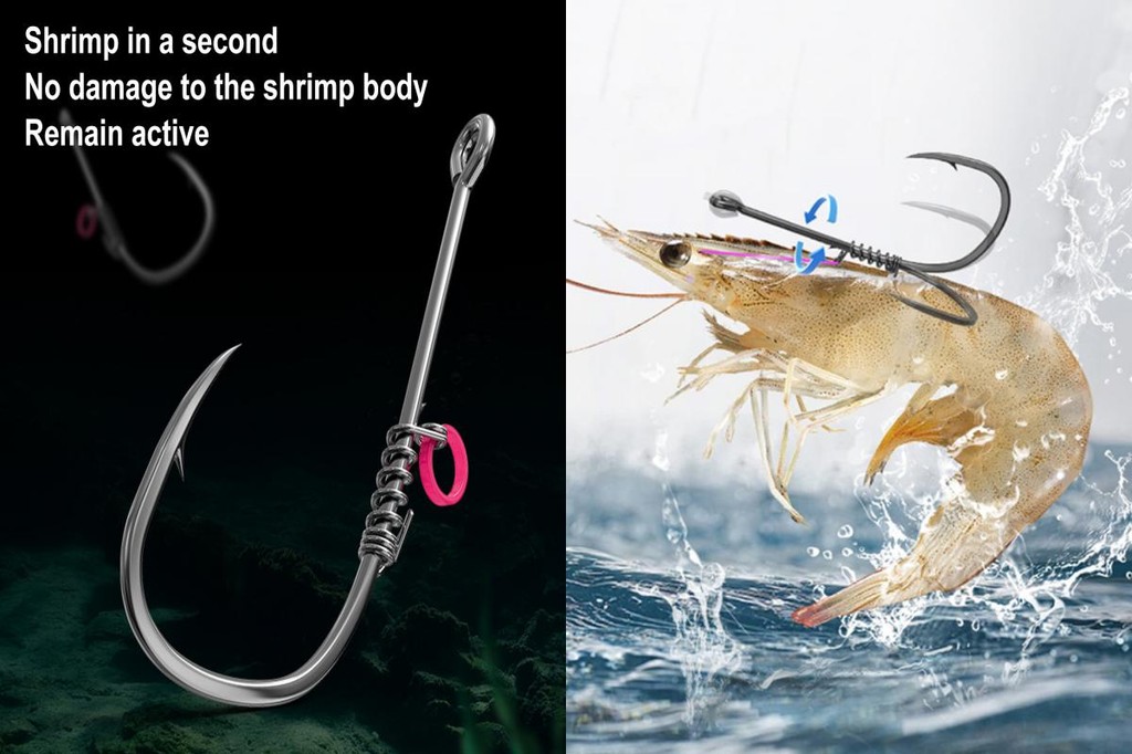 NM_ Barbed Fish Hook Heavy Duty Fishing Hook Strong Carbon Steel Barbed ...