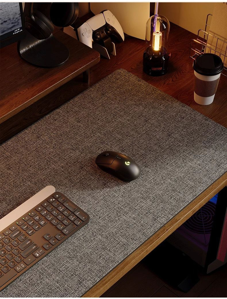 Office Computer Desk Pad Simple Atmospheric Cotton Linen Texture ...
