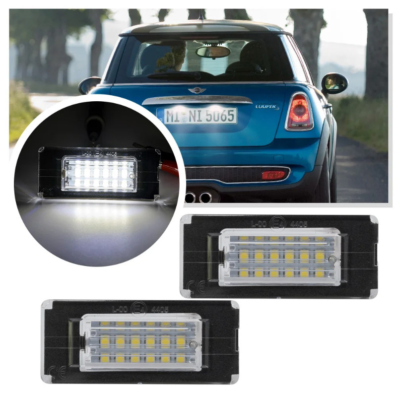 2PCS LED License Number Plate Light lamp For Mini Cooper R50 ...