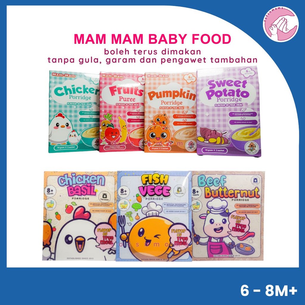 Mam Mam Ready to Eat Baby Puree and Porridge - 6M+ | Shopee Malaysia