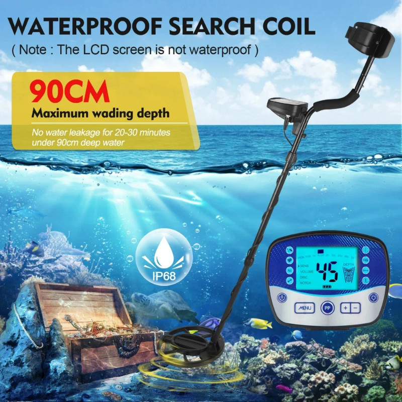 TX11MD990 Professional Underground Metal Detector 10.2 Inch Waterproof ...