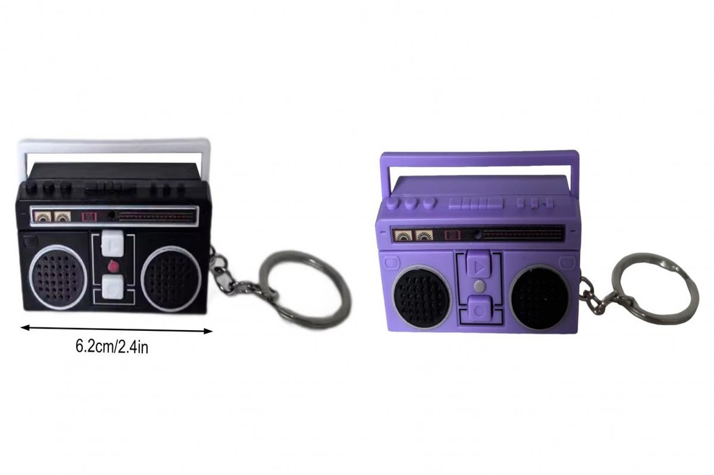 [New] Couple Gift Keychain Recordable Keychain Retro Tape Recorder ...