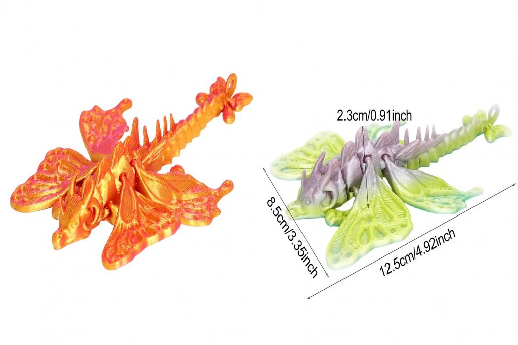 [Ready stock] Realistic Dragon Model Dragon with Butterfly Wings Decor ...