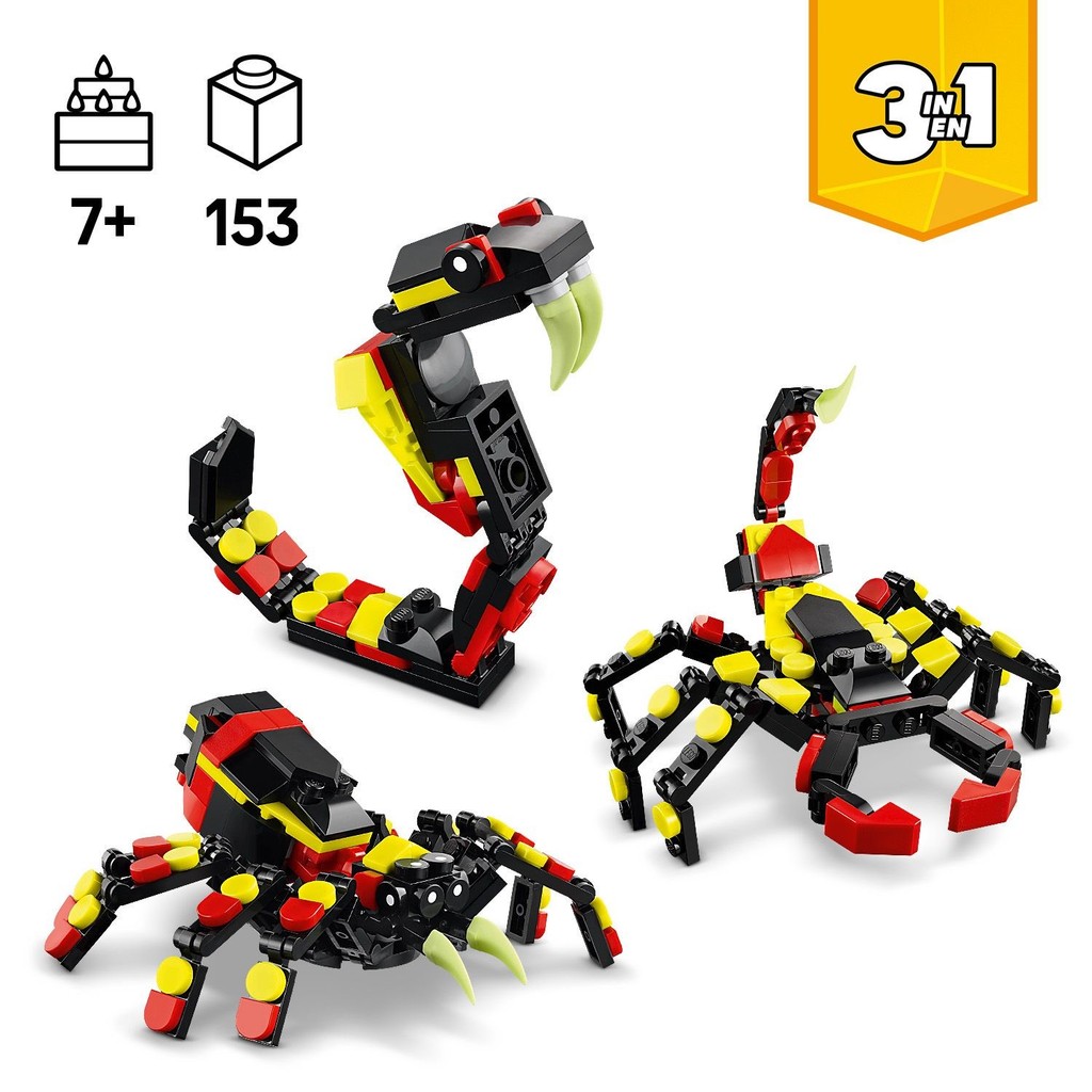 LEGO 31159 LEGO Creator Wild Animal: Surprising Spider Building Toy Set ...