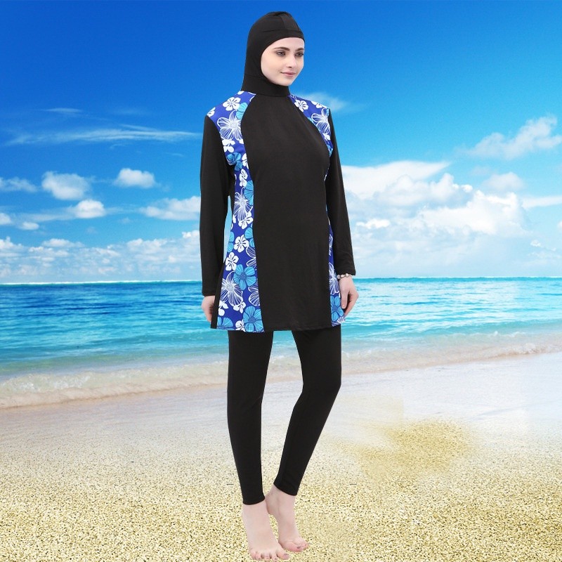 in stock 3PCS Women Muslimah Swimming Suit Swimwear Full Coverage Hijab ...