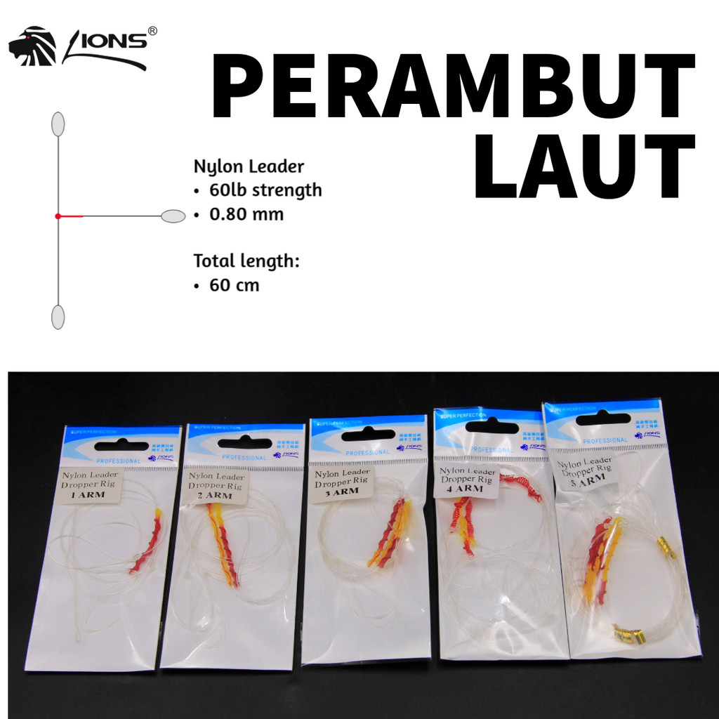 LIONS PERAMBUT LAUT 1-5 MATA PERAMBUT SULAM PANCING FISHING PERAMBUT ...
