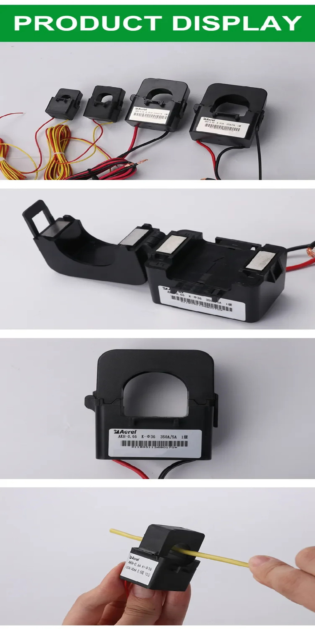 Open Cts low voltage 120A/40mA split core current transformers for ...