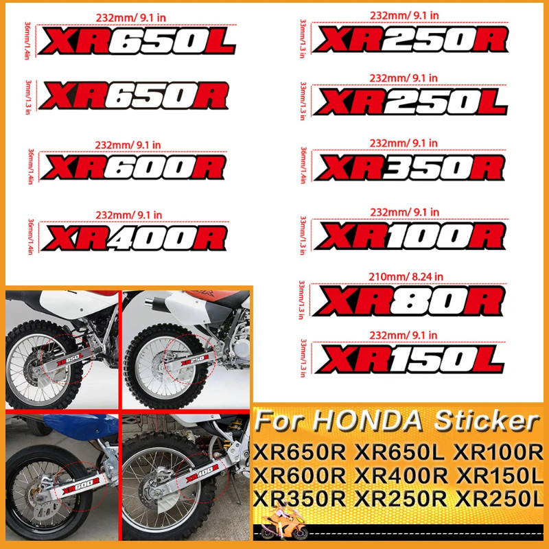 Motocross stickers for Honda XR600R XR650R XR650L XR400R XR350R XR250R ...