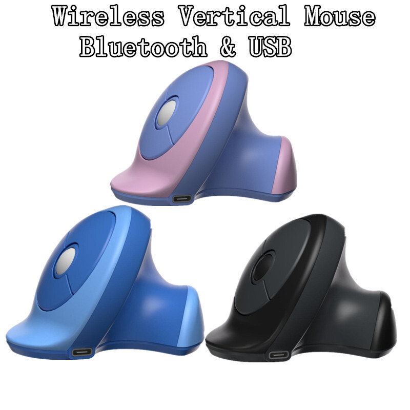 Wireless Silent Click Mouse Vertical Ergonomic Office Mouse for Laptop ...