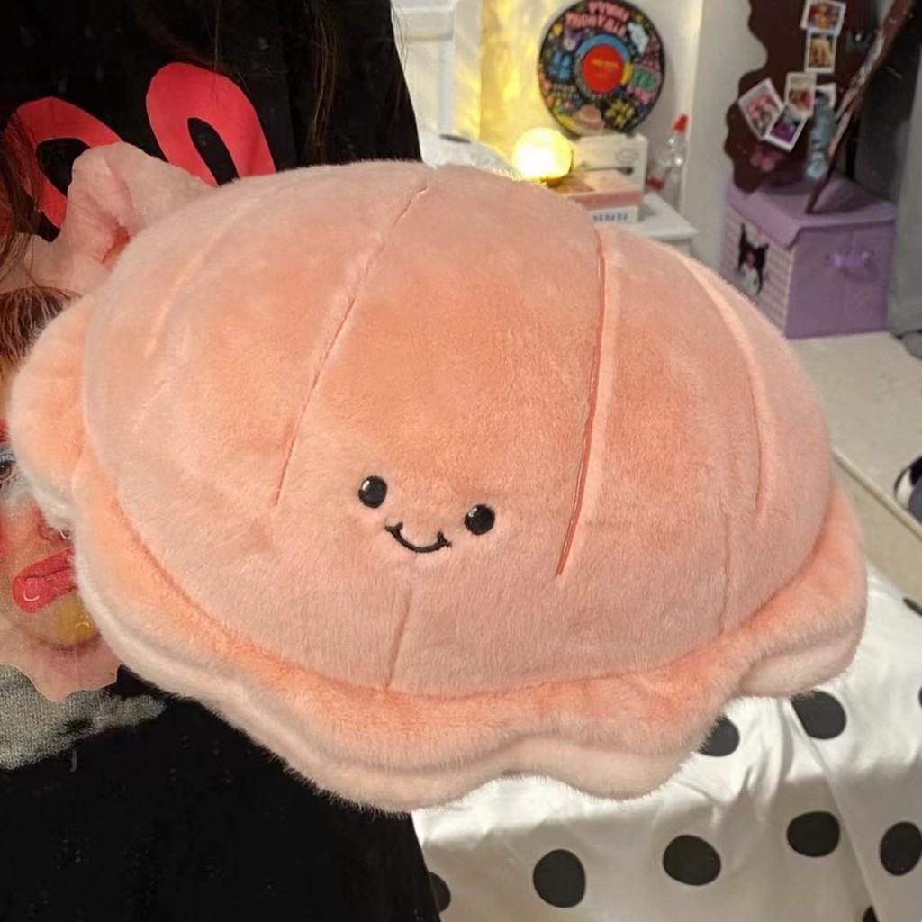 Palm Shell Pearl Pig Plush Doll Pillow White Transformed Pink Piglet ...