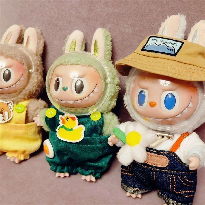 Cartoon Labubu V1 V2 Cover Pumpkin Labubu Case Acrylic High Transparent ...