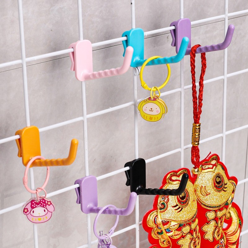 5/10Pcs Supermarket Shelf Mesh Hook - Wire Mesh Hanger - Wall Goods ...