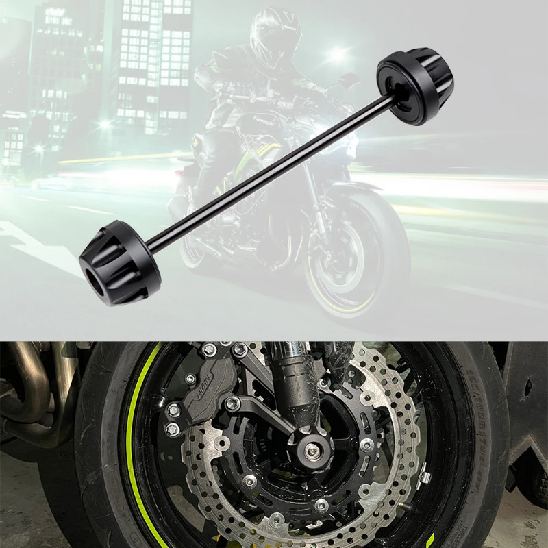 Motorcycle Front Axle Slider Wheel Protection For Kawasaki Z900 Z650 ...
