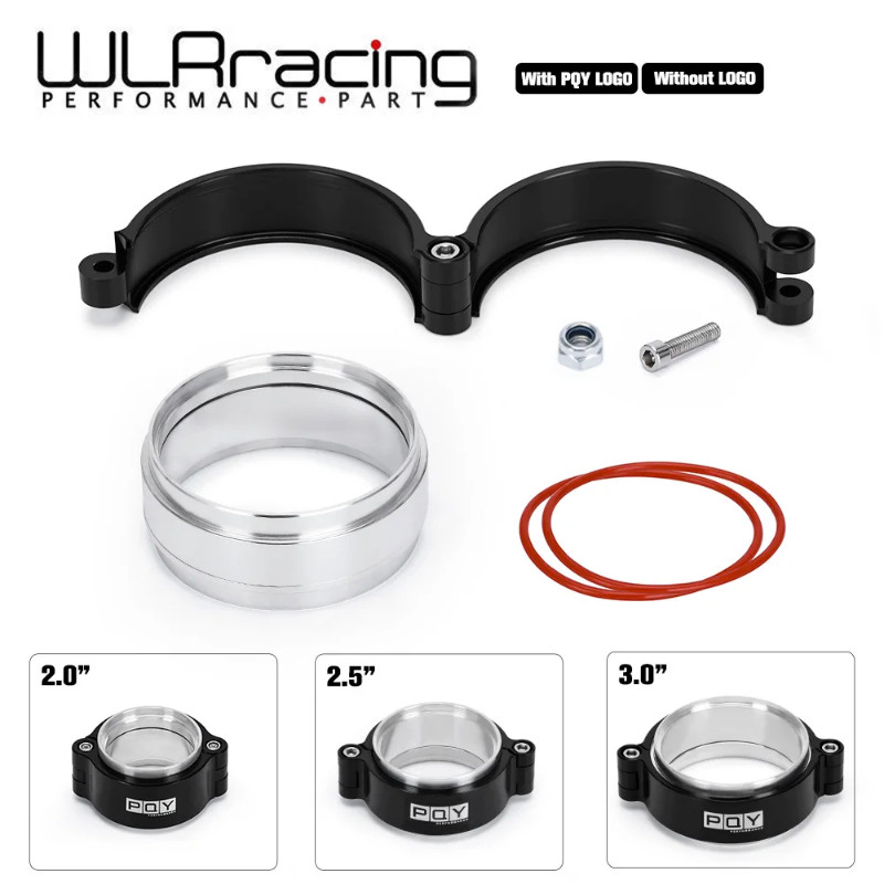 WLR- Exhaust V-band Clamp w Flange System Assenbly Anodized Clamp For 2 ...