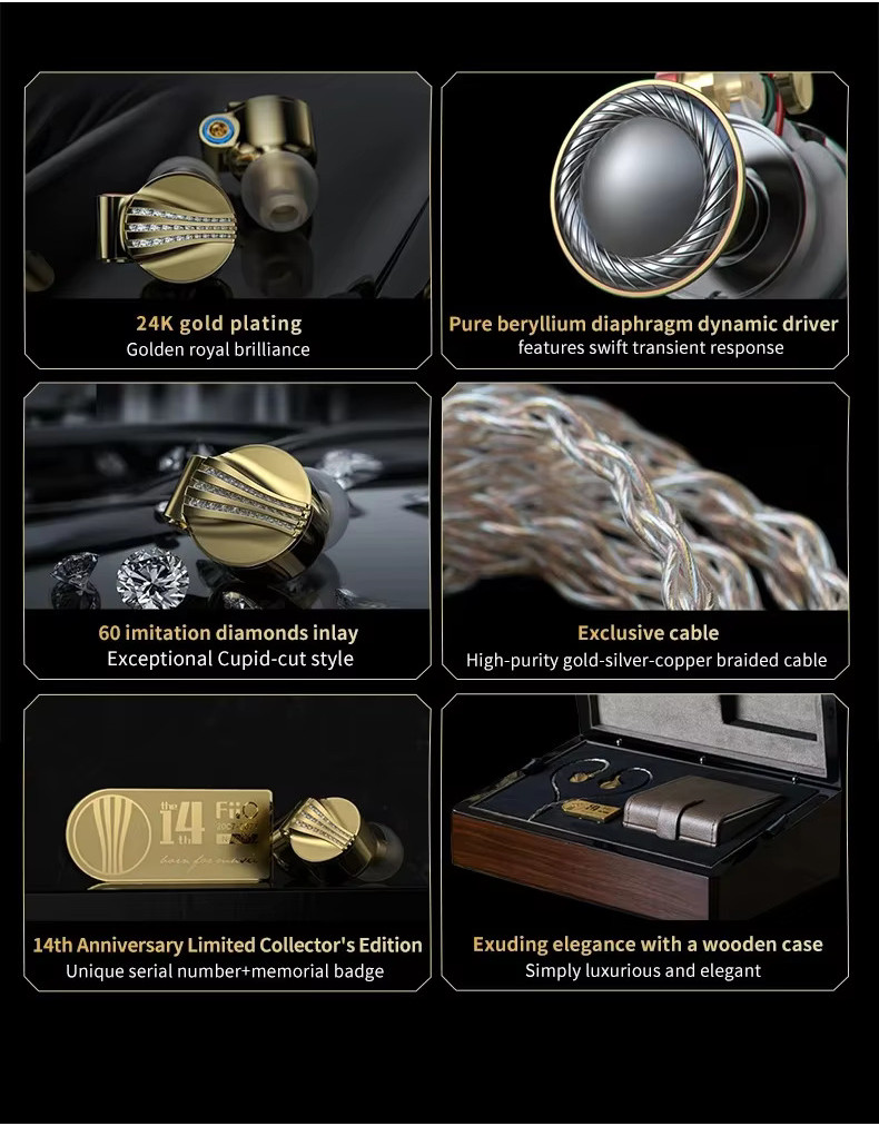 FiiO FDX Anniversary Edition, In-Ear Monitors: Pure Beryllium Diaphragm ...