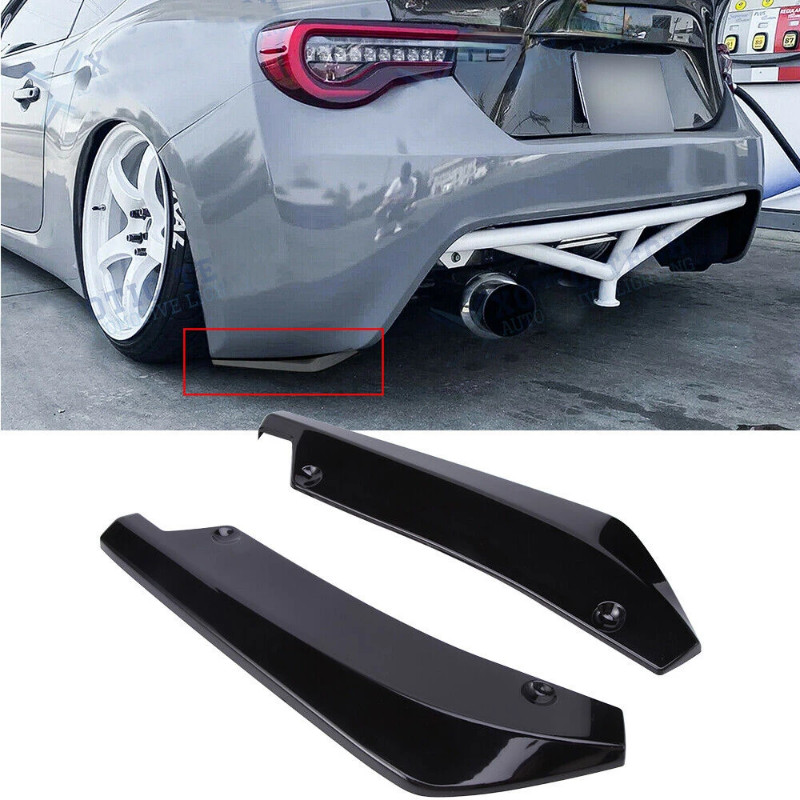 LAICY Car Rear Bumper Splitter Diffuser Canard Wrap Spoiler Side Fender ...