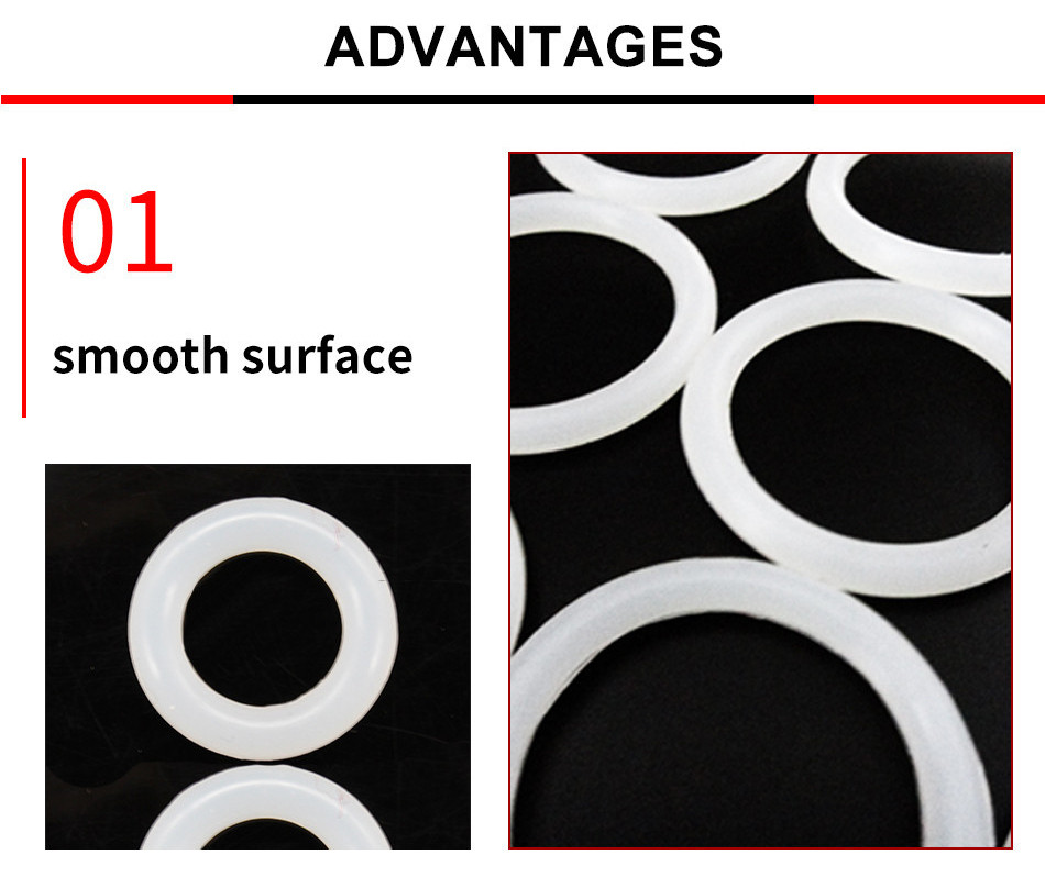 Ouling CS1.9mm O-RING ID27.2-96.2 OD31-100mm VMQ White Silicone Rubber ...