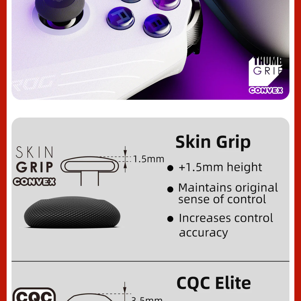 Skull & Co Convex Steam Deck OLED ROG ALLY Gaming Console Thumb Grip ...