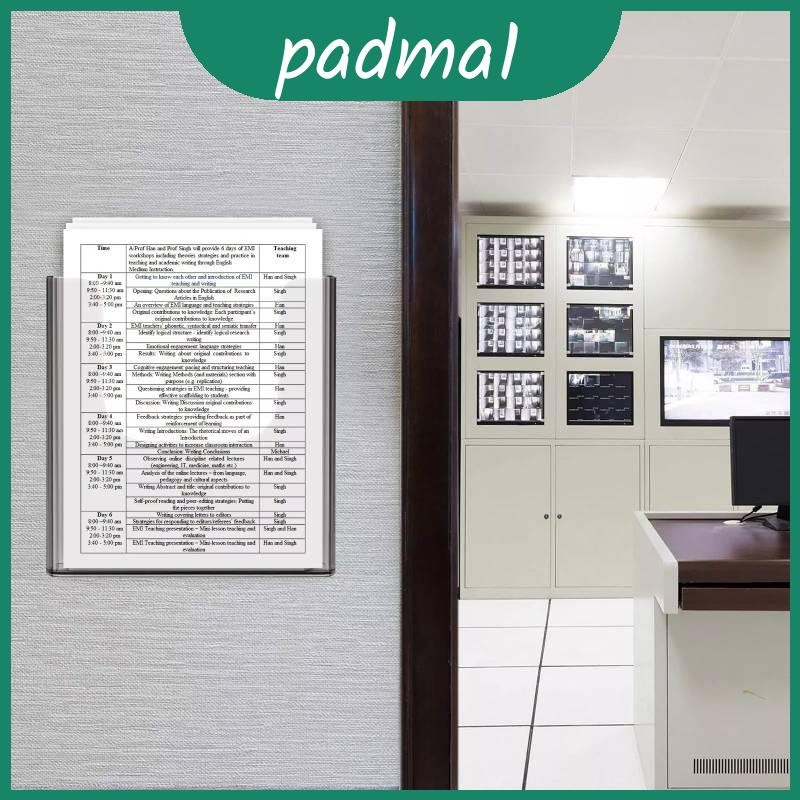 Wall Acrylic Stylish Display Rack For A4 A5 Documents And Hooks ...