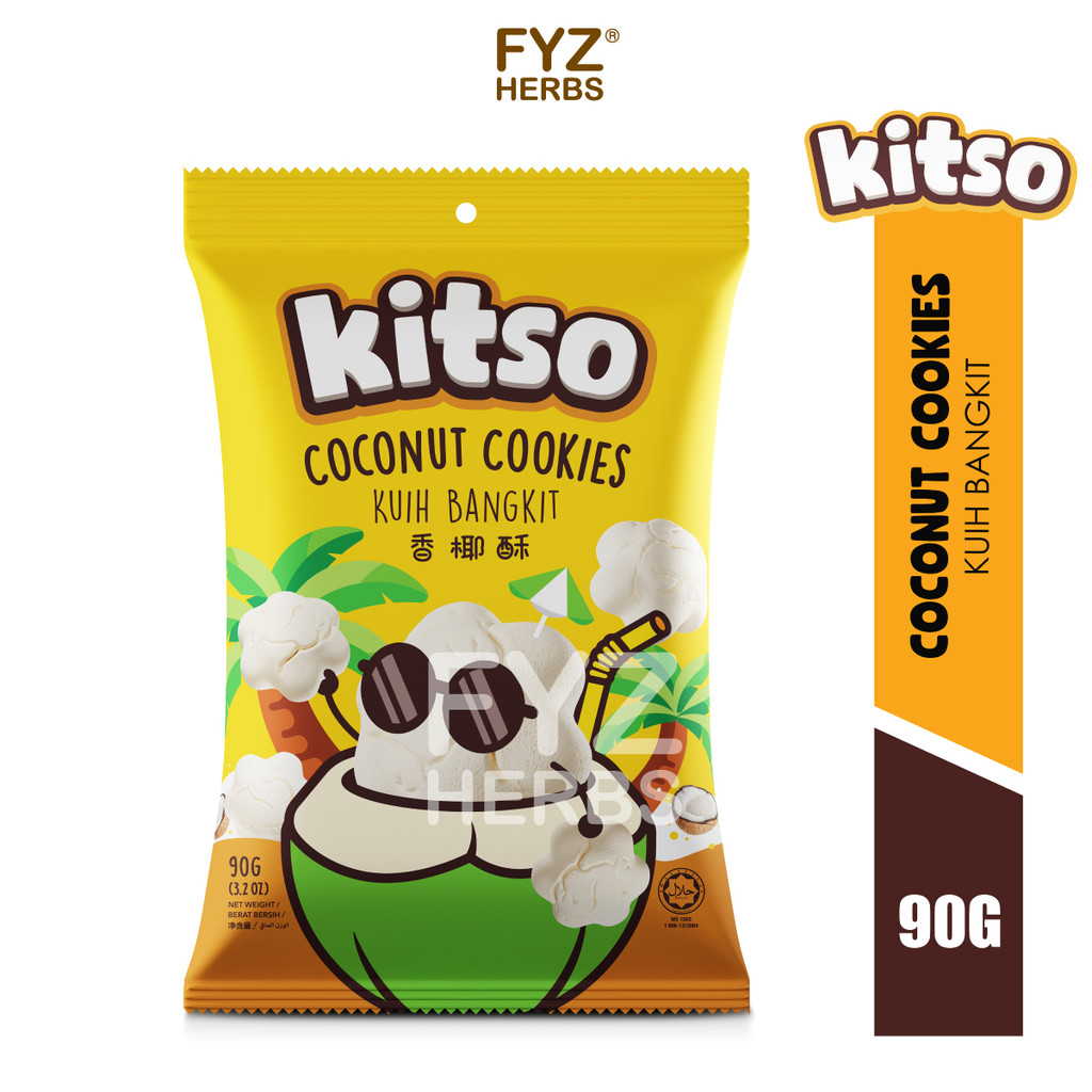 Kitso Coconut Cookies 90g | Kuih Bangkit | 香椰酥 | Shopee Malaysia