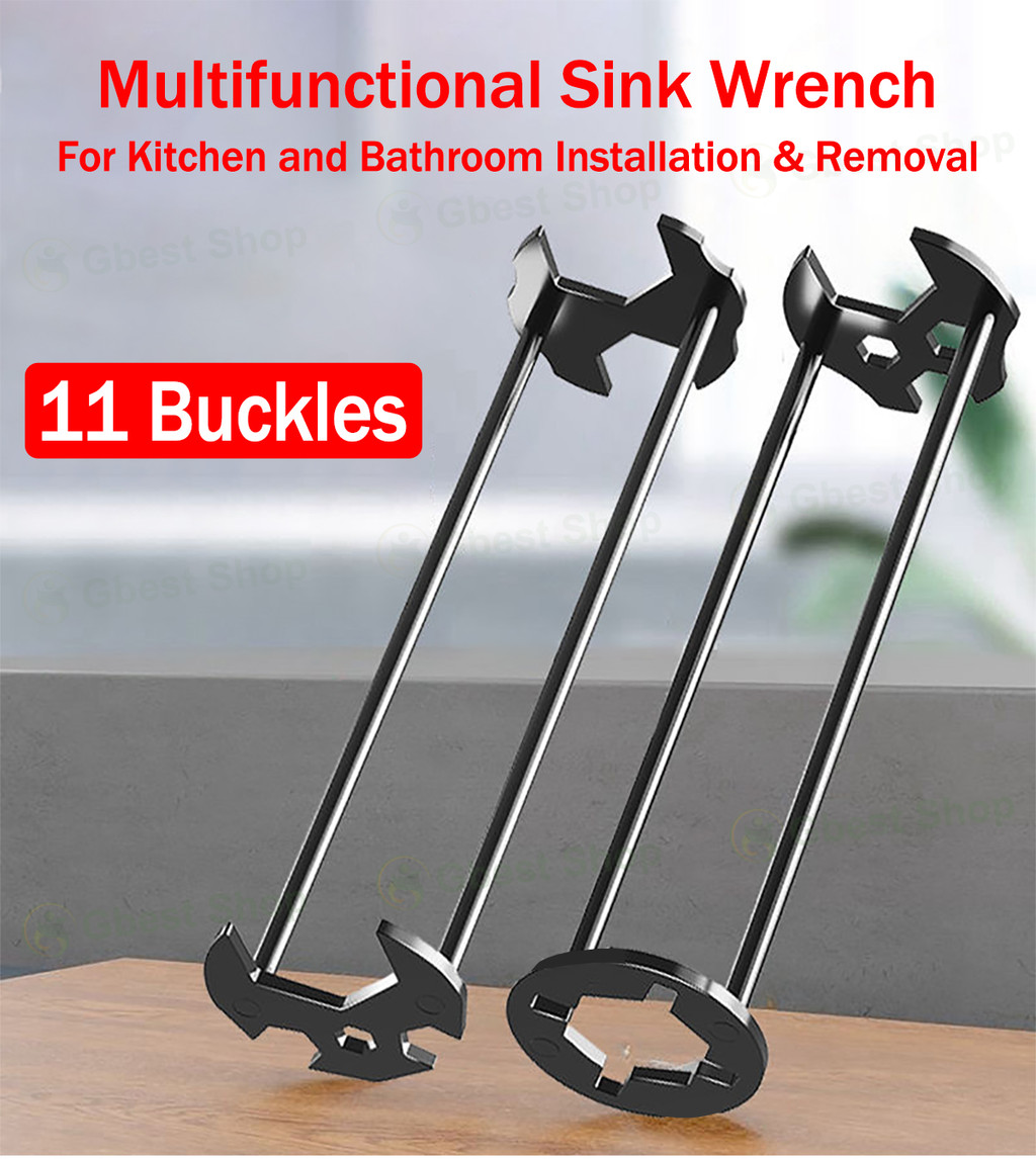 11in1 High Carbon Steel Faucet Wrench Sink Basin Spanner repair Tool ...
