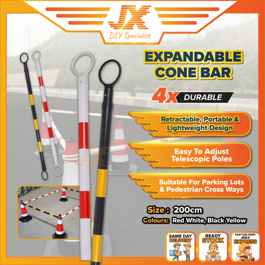 Expandable Retractable Cone Bar Traffic Safety Cone Bar Barrier 2 Meter ...