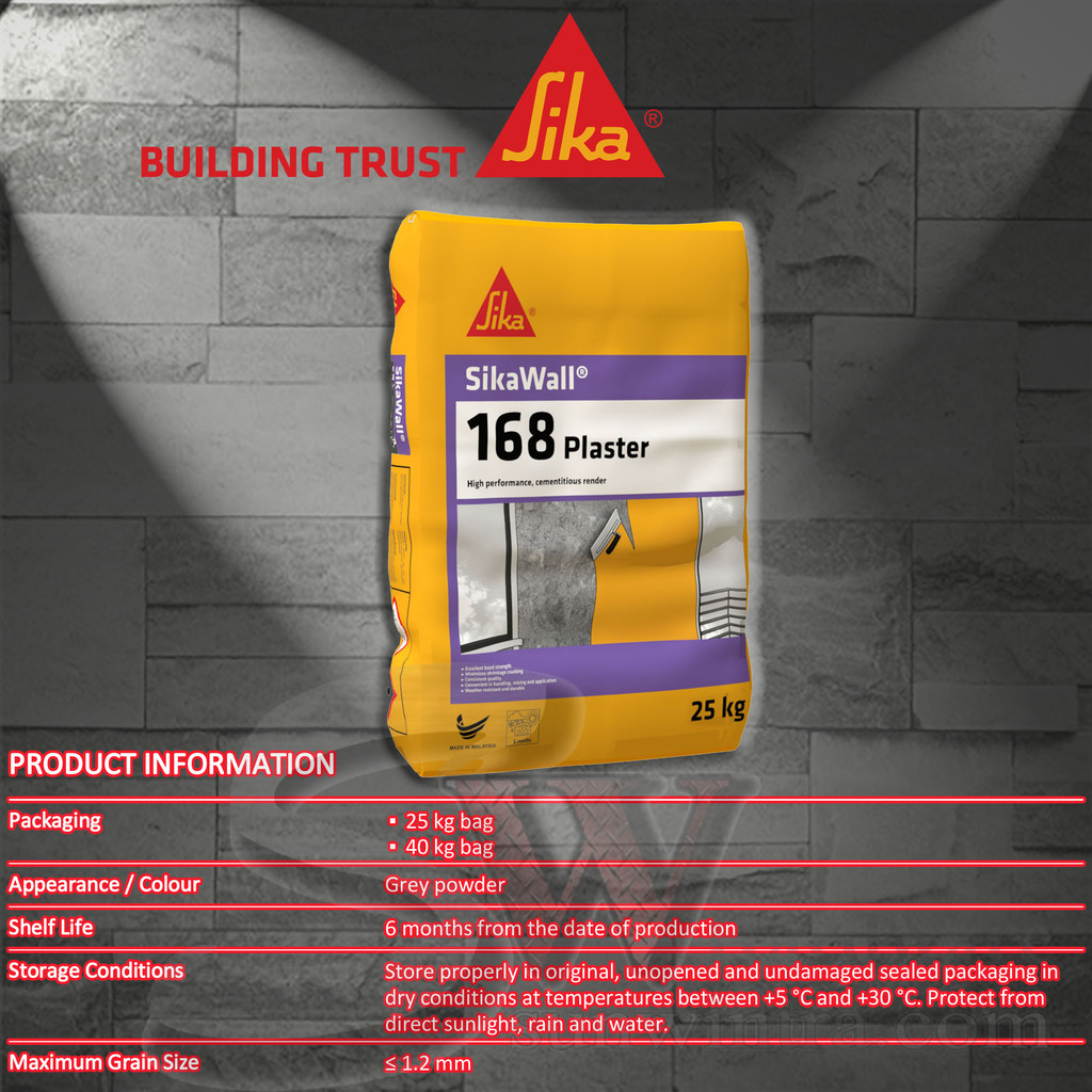 SIKA SikaWall®-168 Plaster/SIMEN PLASTER 168 UNTUK DINDING/SIKA 168 ...