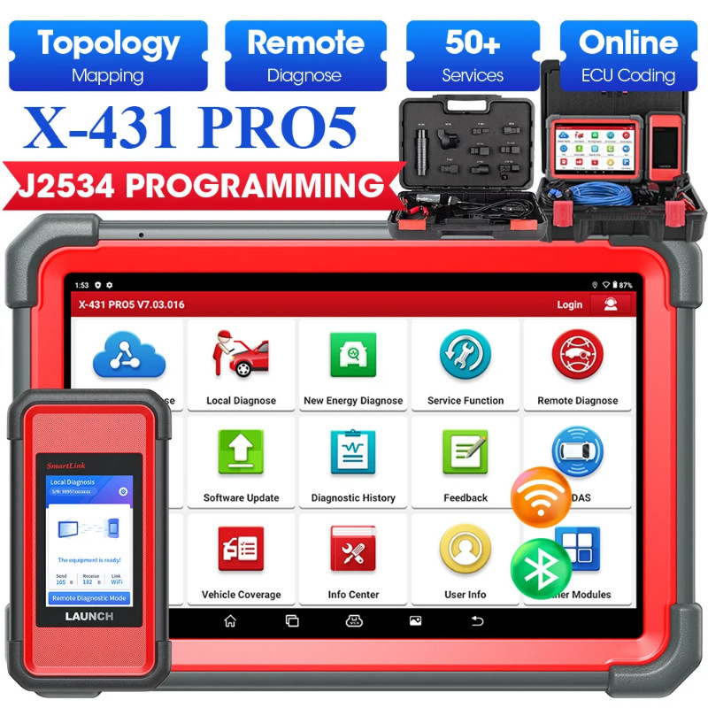 New Launch X431 PRO5 Diagnostic Tools ECU Programming Tool with J2534 ...