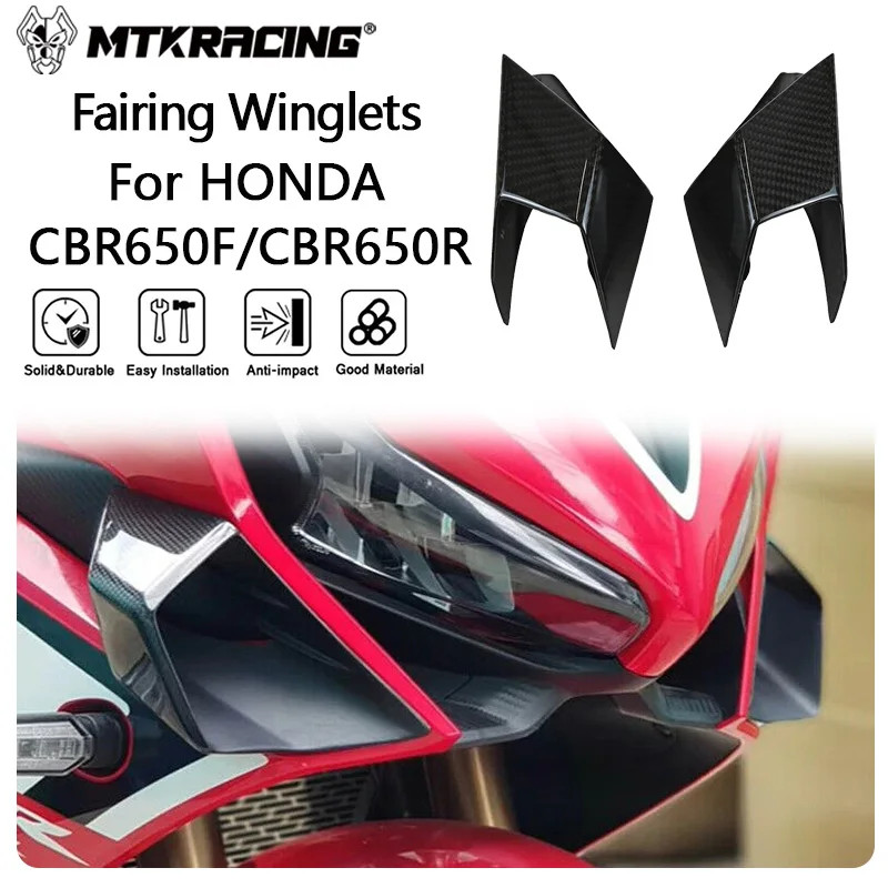 MTKRACING Fairing Winglets For HONDA CBR650R CBR650F Front Fairing ...