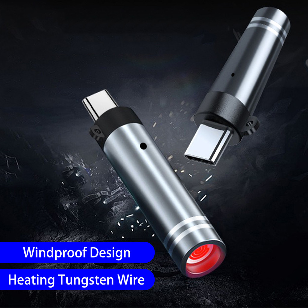Type-c Heating OTG Dedicated Windproof Charging Outdoor Fire Lighter ...